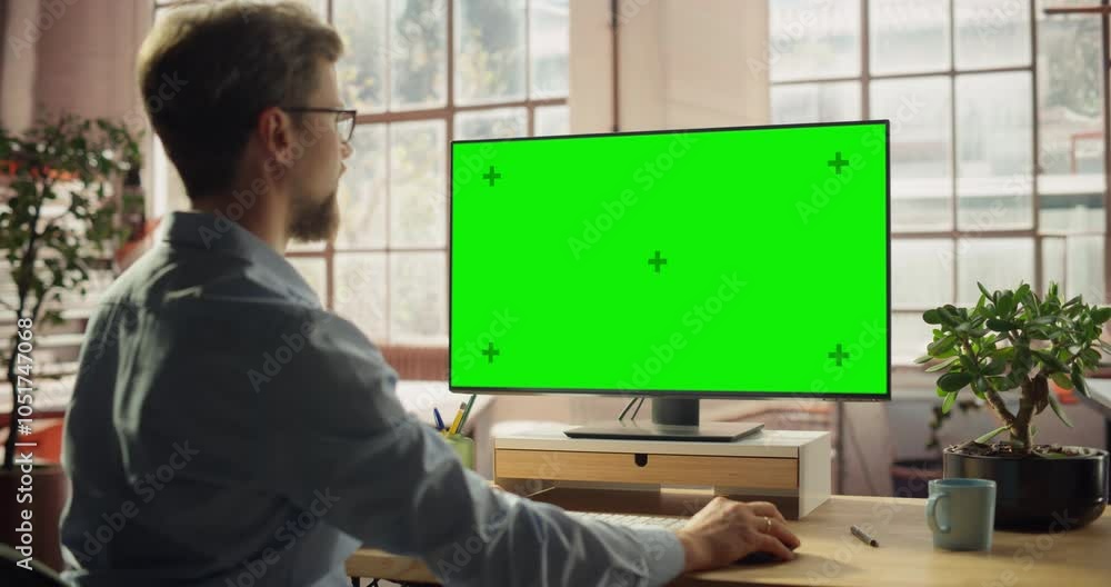 Professional Black Female Using Green Screen Monitor for Content ... Professional Black Female Using Green Screen Monitor for Content ...