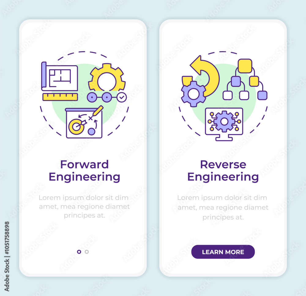 Forward vs reverse engineering onboarding mobile app screen. Walkthrough 2 steps editable ...
