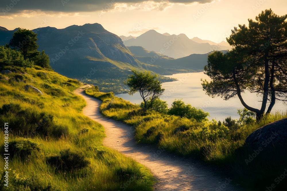 Beautiful alpine highlands in sunny morning. Awesome nature Landscape ...