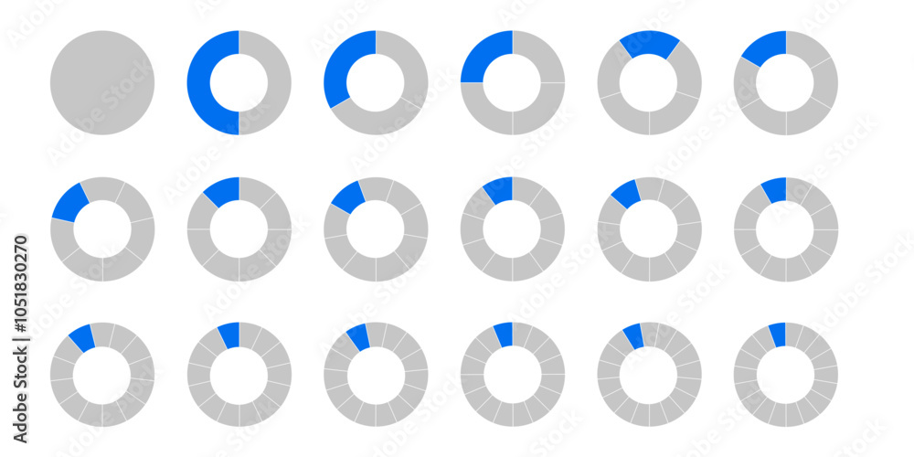 Circular chart for infographic. Wheel division into fractions, circular ...