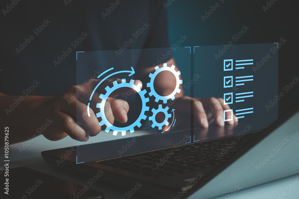 Automation Software Technology Process System Business Concept. AI ...