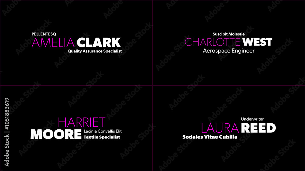 Elegant Professional Lower Thirds Stock Template | Adobe Stock