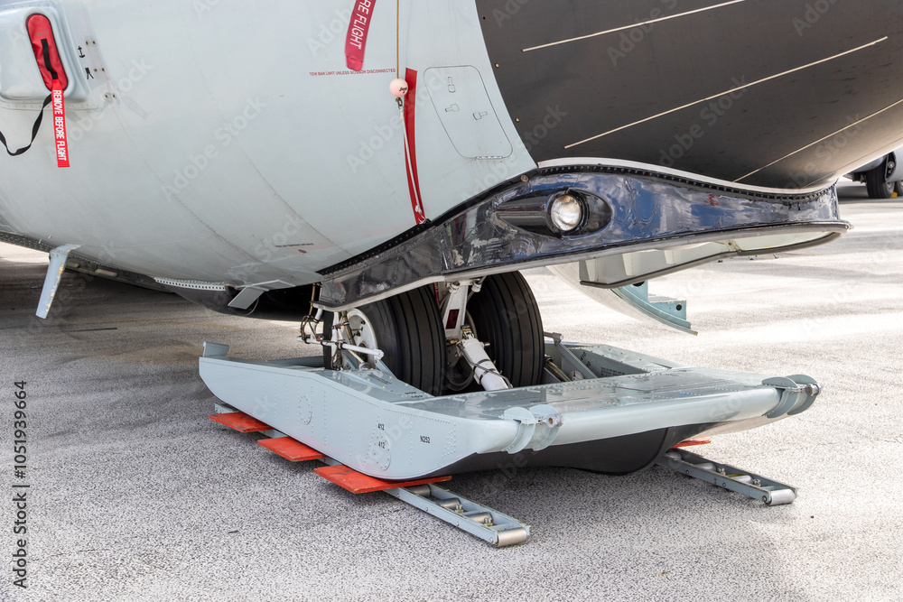 Ski-equipped Lockheed LC-130H Hercules plane used by the National ...
