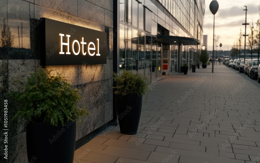 Text hotel: a place of comfort and luxury, temporary lodging with ...