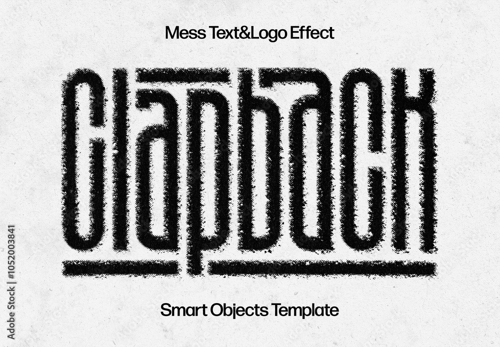 Mess Text & Logo Effect Mockup Stock Template | Adobe Stock