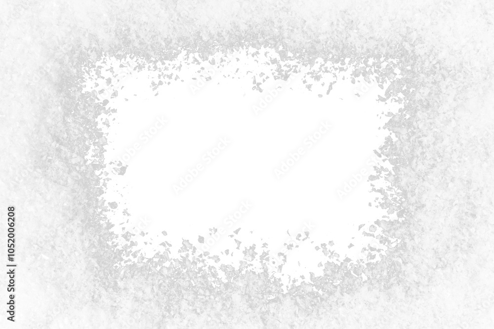 white snow christmas frame border isolated on white or transparent png ...