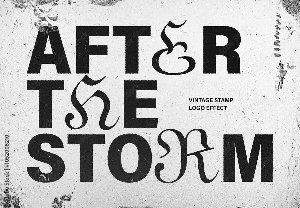 Vintage Stamp Logo Effect Mockup Stock Template | Adobe Stock