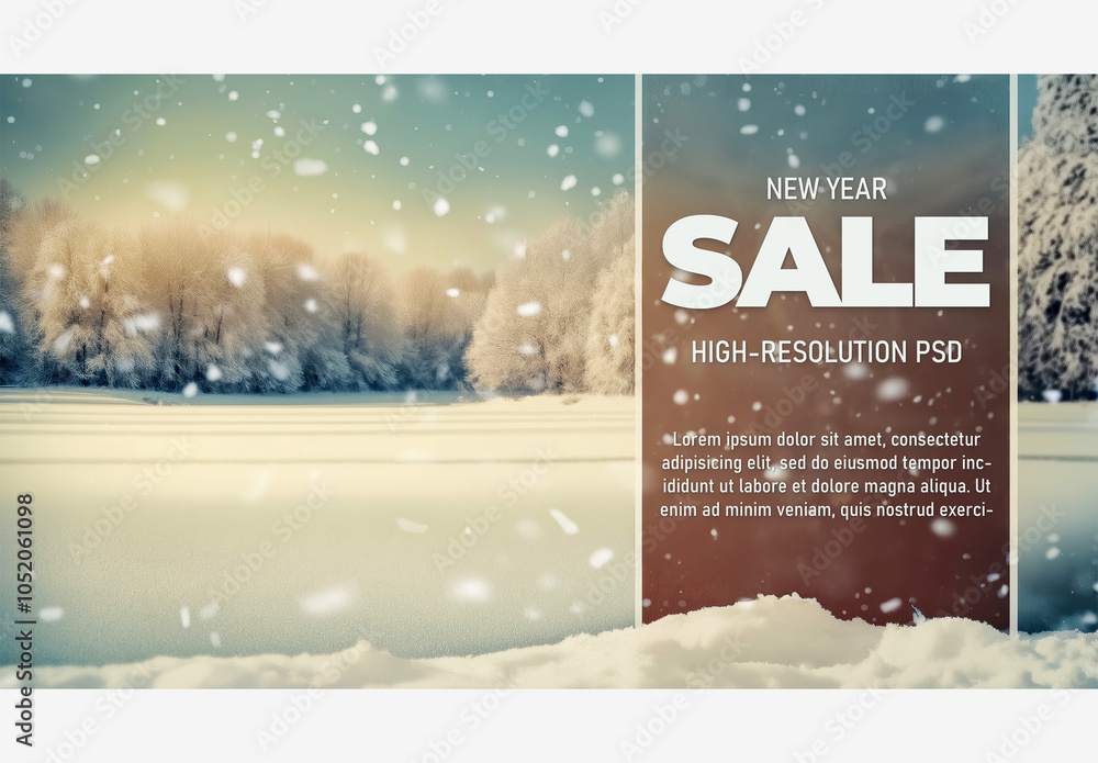 Modelo de Create Holiday & Winter Templates: Snowy Sign, Trees, and ...