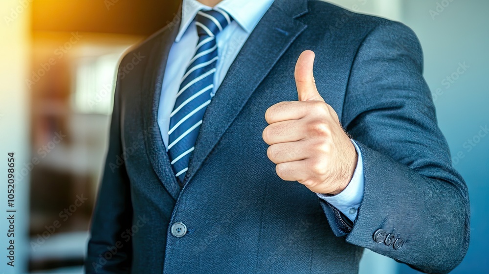 Happy customer giving thumbs up with five-star rating, highlighting ...