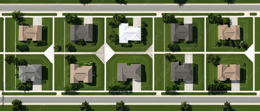 City blueprint layout with residential, commercial, and industrial ...