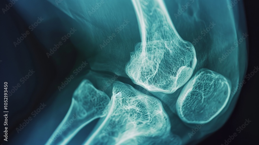 X-ray of knee osteoarthritis, showcasing cartilage deterioration ...