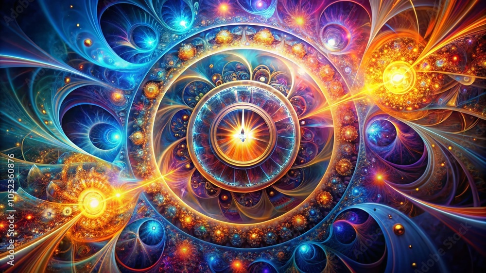 Dynamic Time Concept Art with Motion Light Effects and Fractal ...