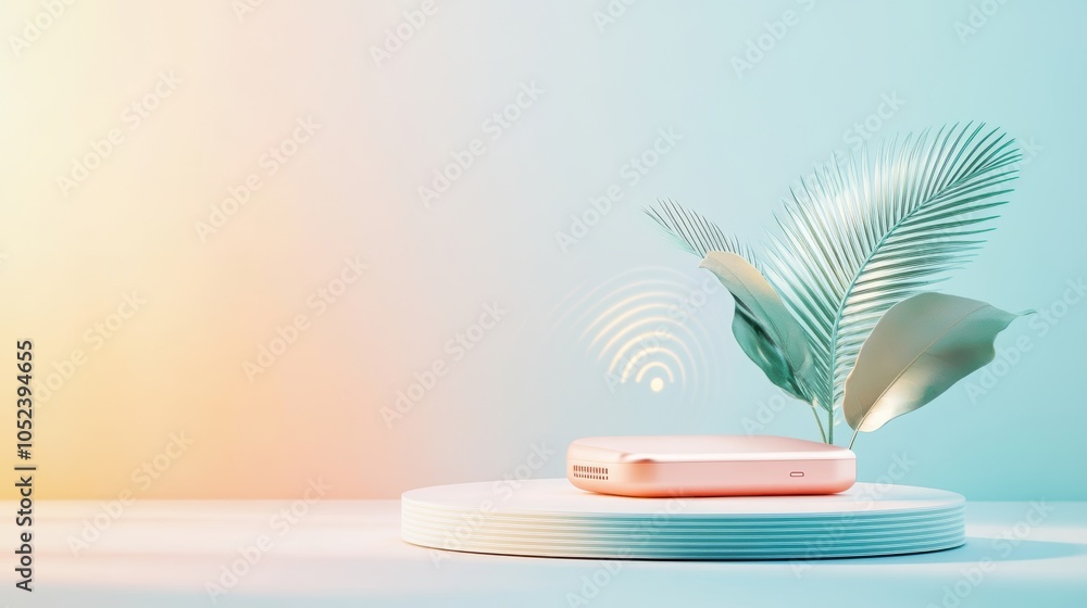 A visual representation of the signal connecting two devices ...