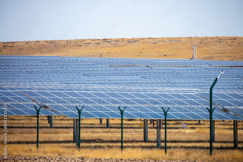 Solar panel fields in large quantities. Solar panels as alternative ...