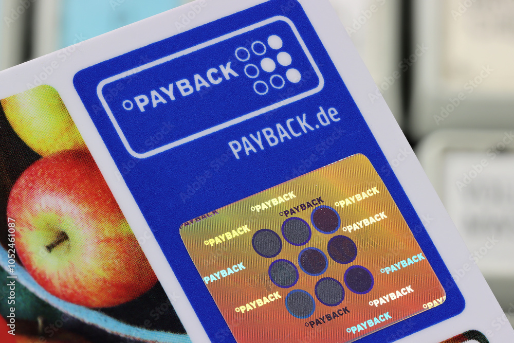 Wiehl, Germany - October 20, 2024: Payback logo on loyalty card Stock ...