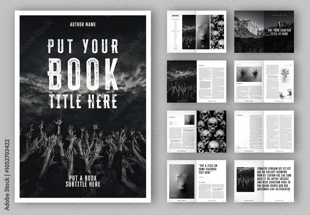 Classic Narrative Book Layout Stock Template | Adobe Stock