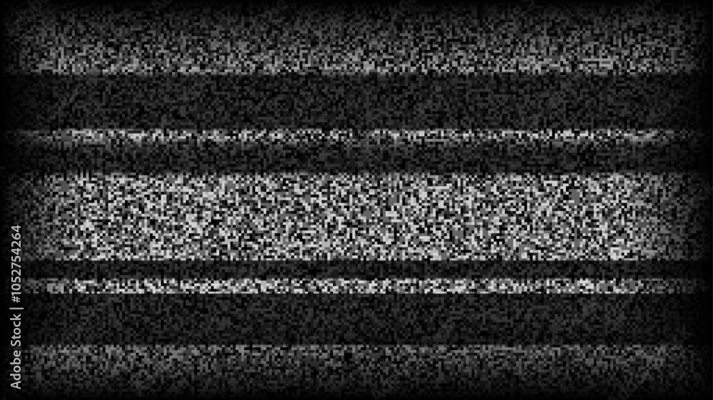 TV static noise background. Glitch pixelated television screen. Lost or ...
