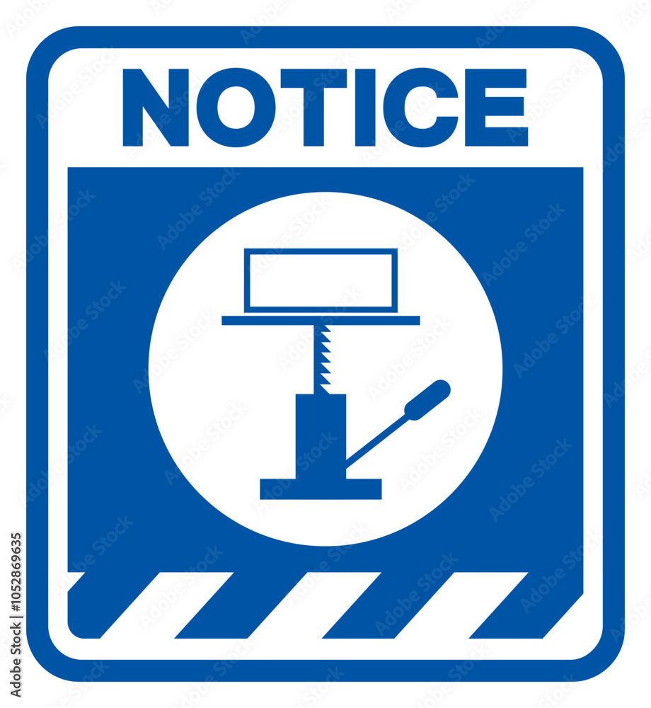Notice Use Mechanical Lift Symbol Sign,Vector Illustration, Isolated On ...