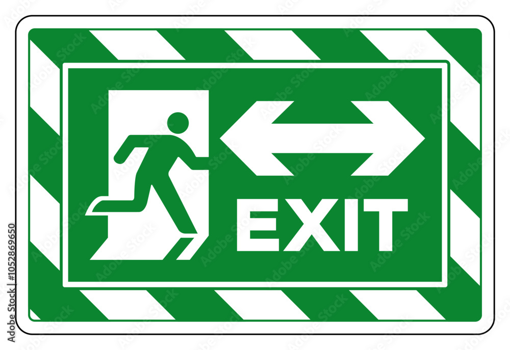 Exit Two Way Arrow Symbol Sign, Vector Illustration, Isolate On White ...