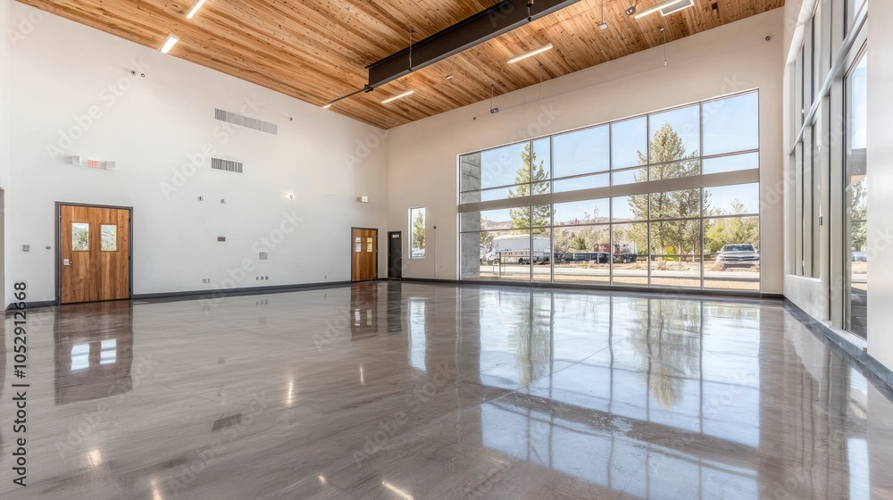 Expansive warehouse design featuring energy-efficient windows for ...