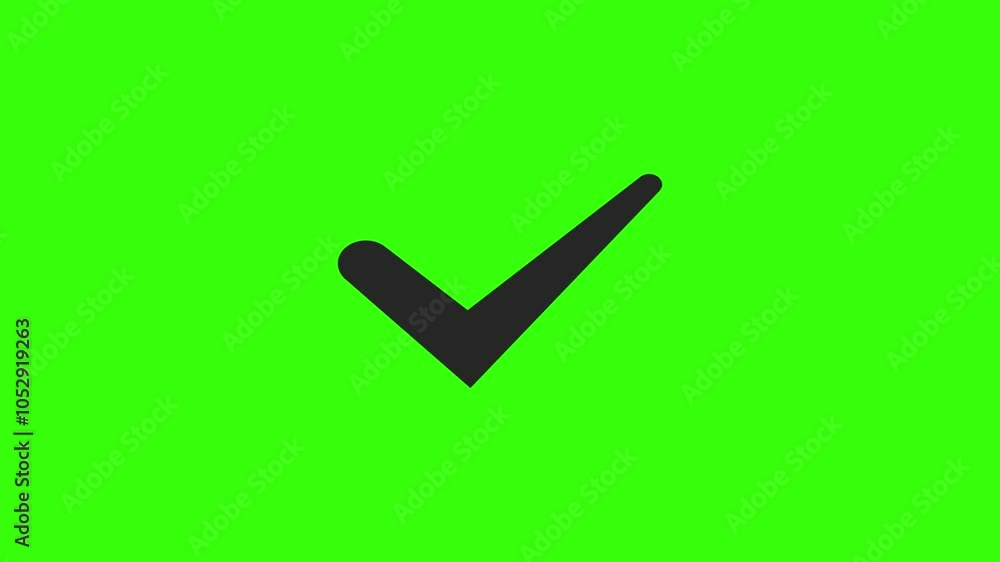Animated Tick Icon Set on Green Screen, Green checkmark animation. Yes ...