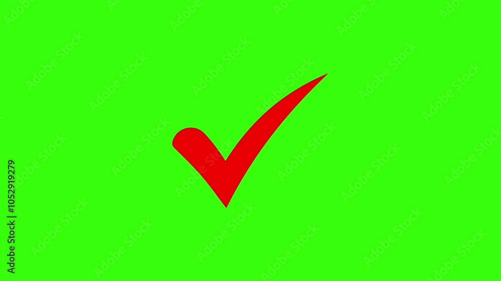 Animated Tick Icon Set on Green Screen, Green checkmark animation. Yes ...