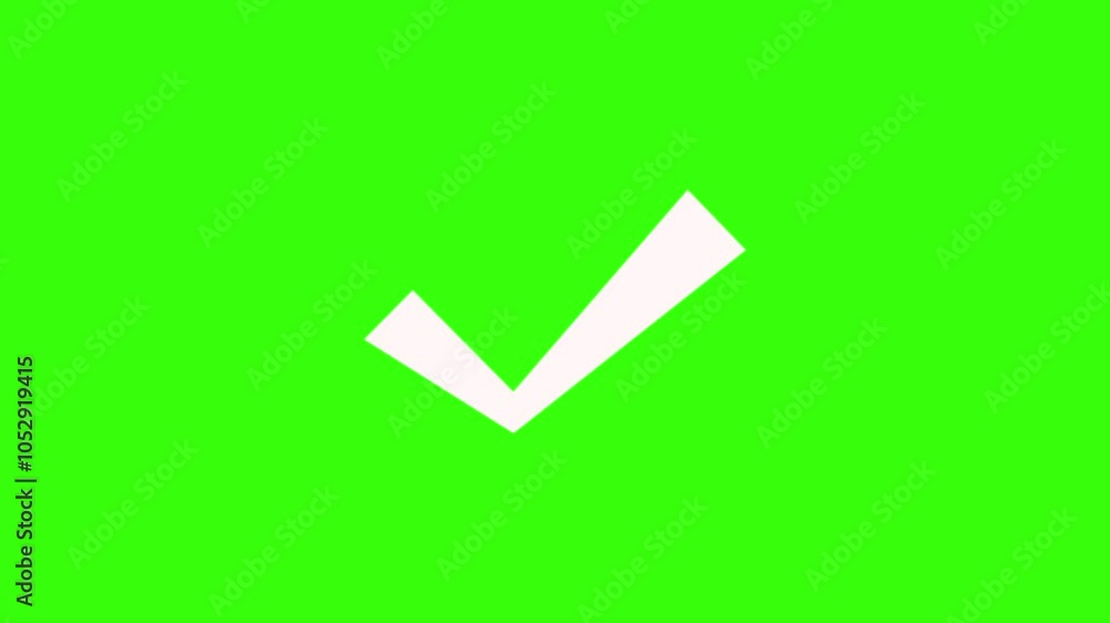 Animated Tick Icon Set on Green Screen, Green checkmark animation. Yes ...