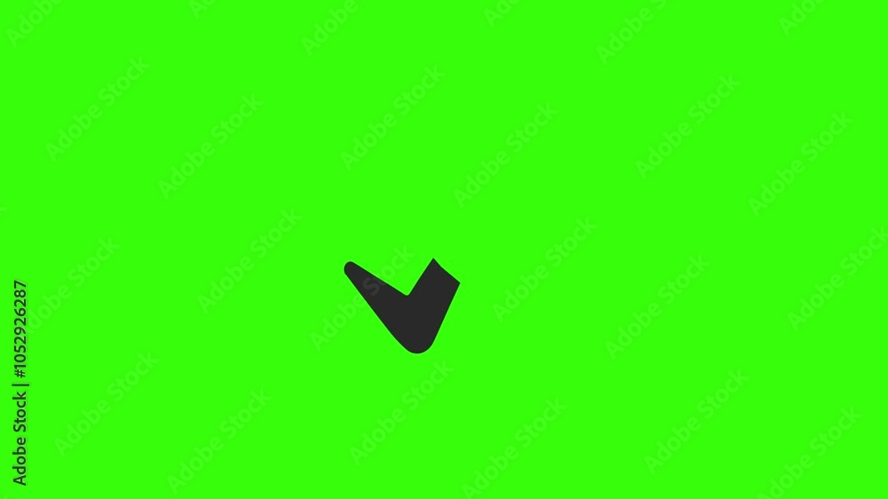 Tick mark drawing represents correct symbol, approved tick mark icon animation Green Screen ...