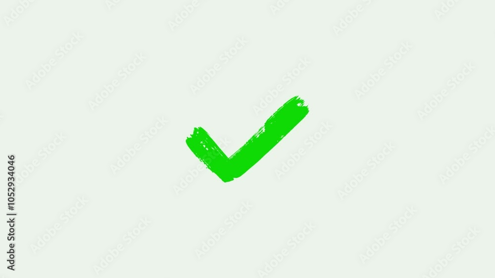 green checkmark symbol yes approve choice, Check mark brush paint style ...