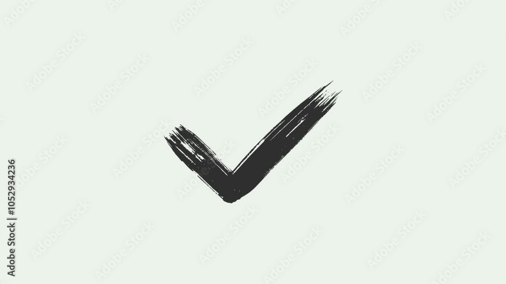 green checkmark symbol yes approve choice, Check mark brush paint style ...