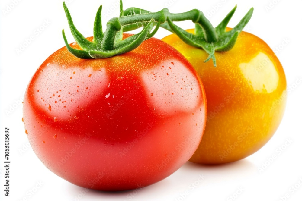 Tomato isolated. Tomato on white background. Perfect retouched tomat ...