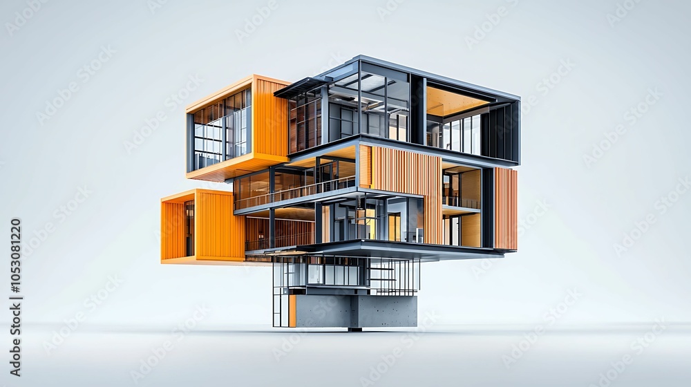 Innovative modular architecture a bold fusion of modern design and ...