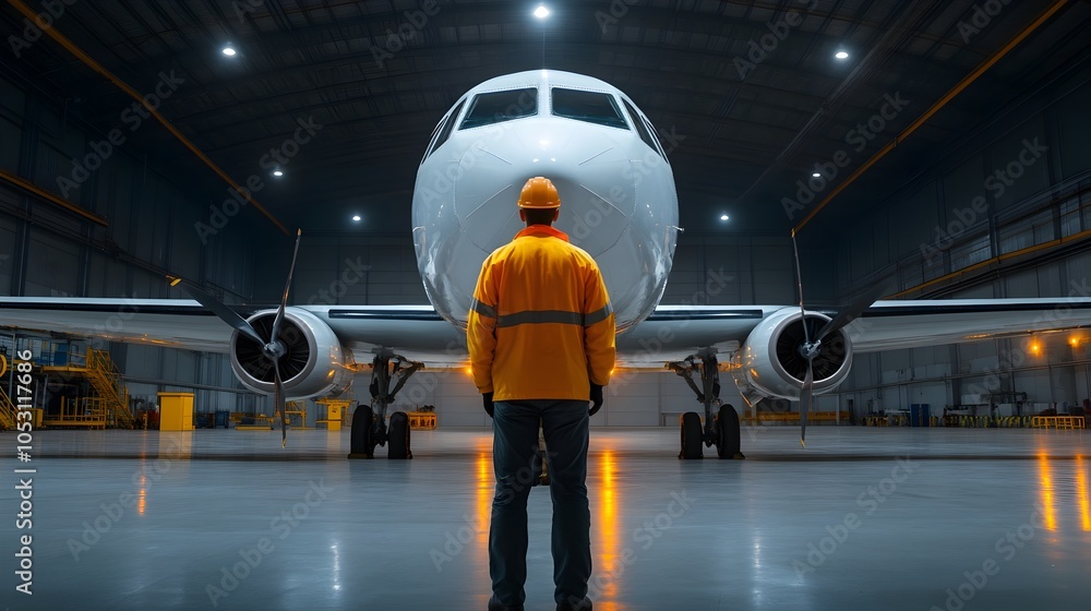 Engineering professional performing a thorough nighttime inspection on ...