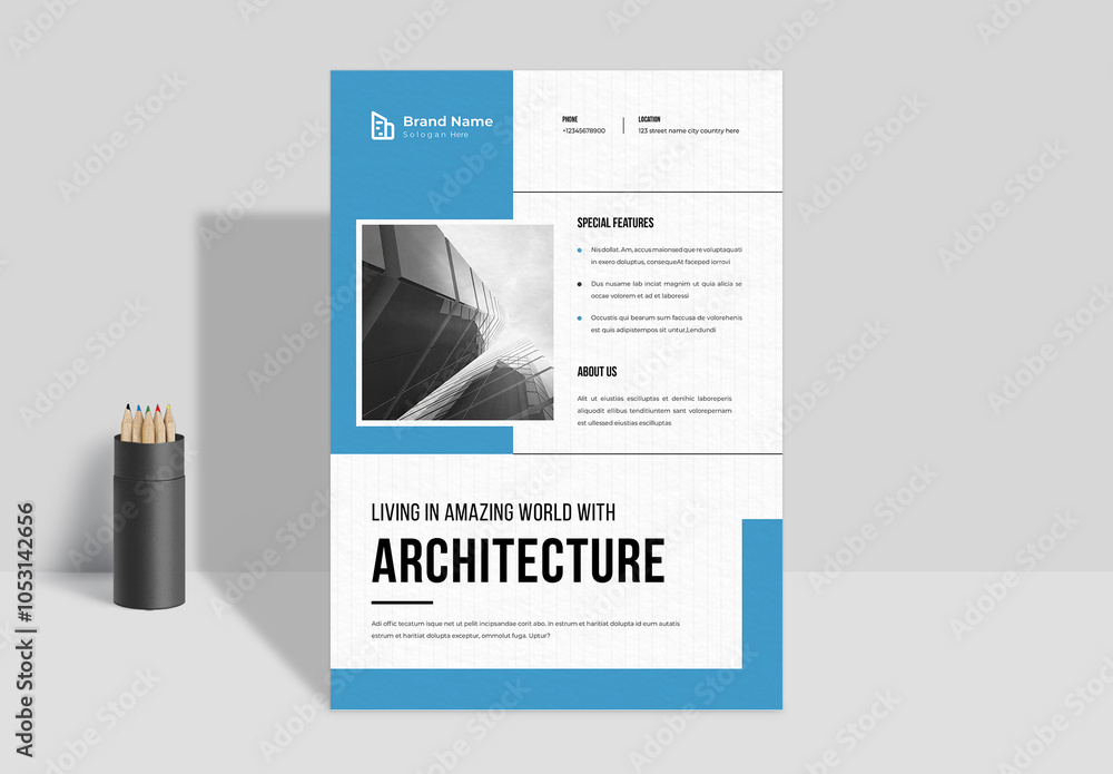 Architecture Flyer Template Stock Template Adobe Stock