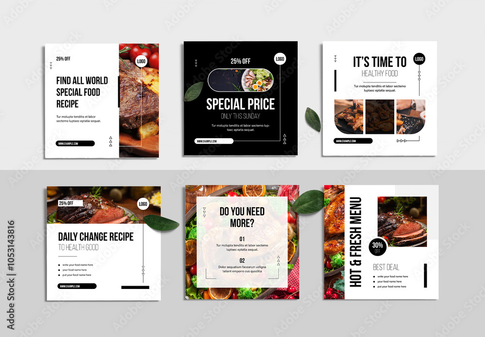 Cooking Class Social Media Post Stock Template | Adobe Stock