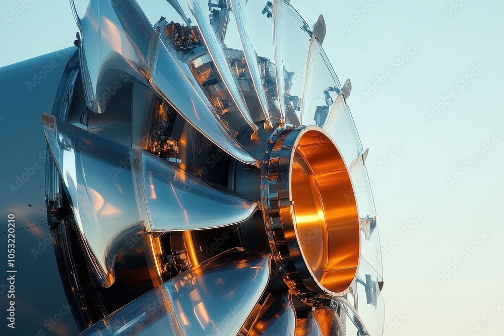 Advanced aircraft engine running on alternative biofuel photographed ...