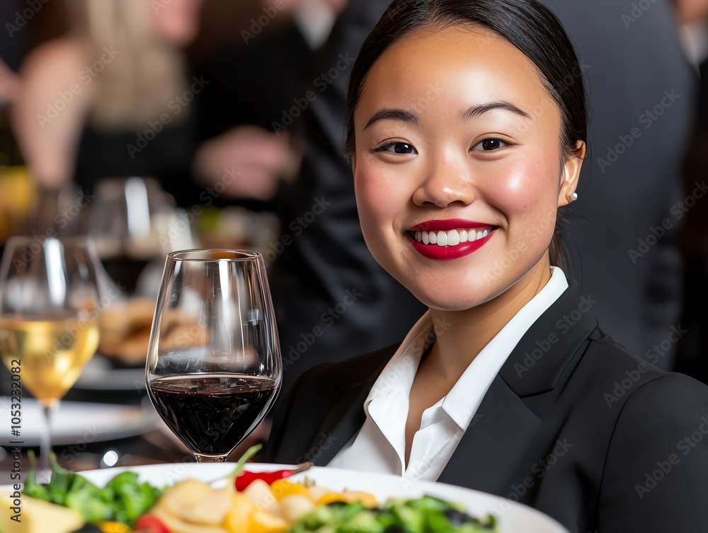 Corporate event recognizing employee achievements, focus on recognition ...