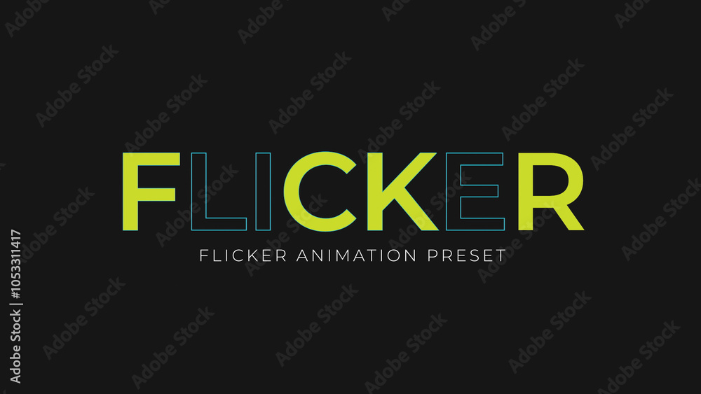 Flicker Text Animation Preset Stock Template | Adobe Stock