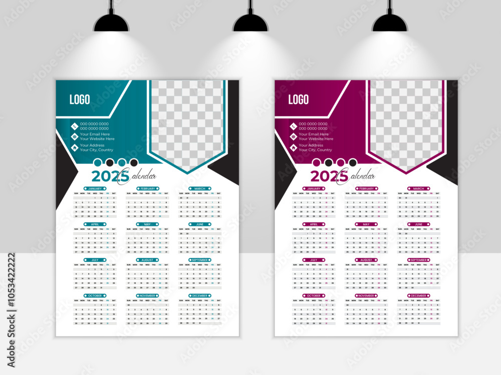 Calendar Design For 2025 Yeats Stock Vector | Adobe Stock