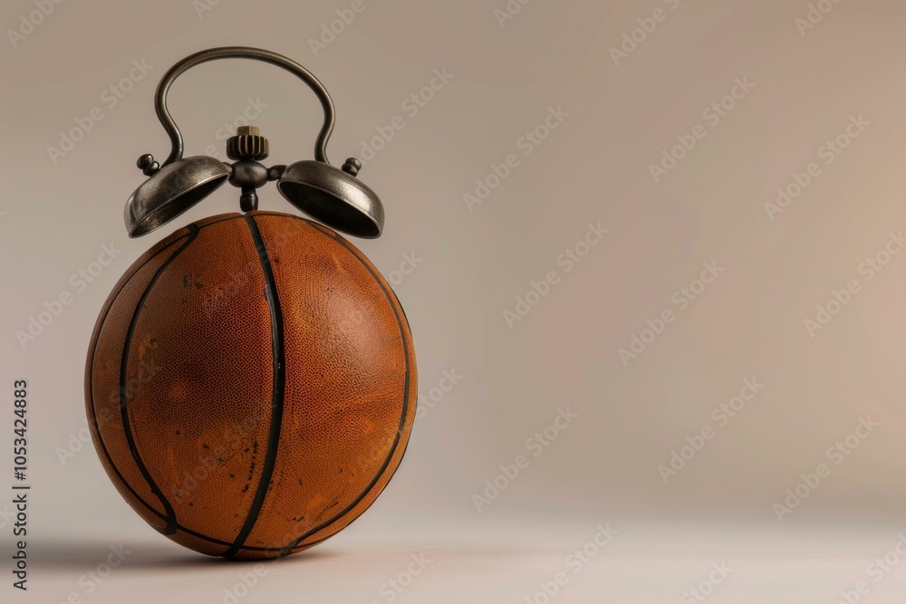 Old basketball clock is showing the time out for a sports break Stock ...