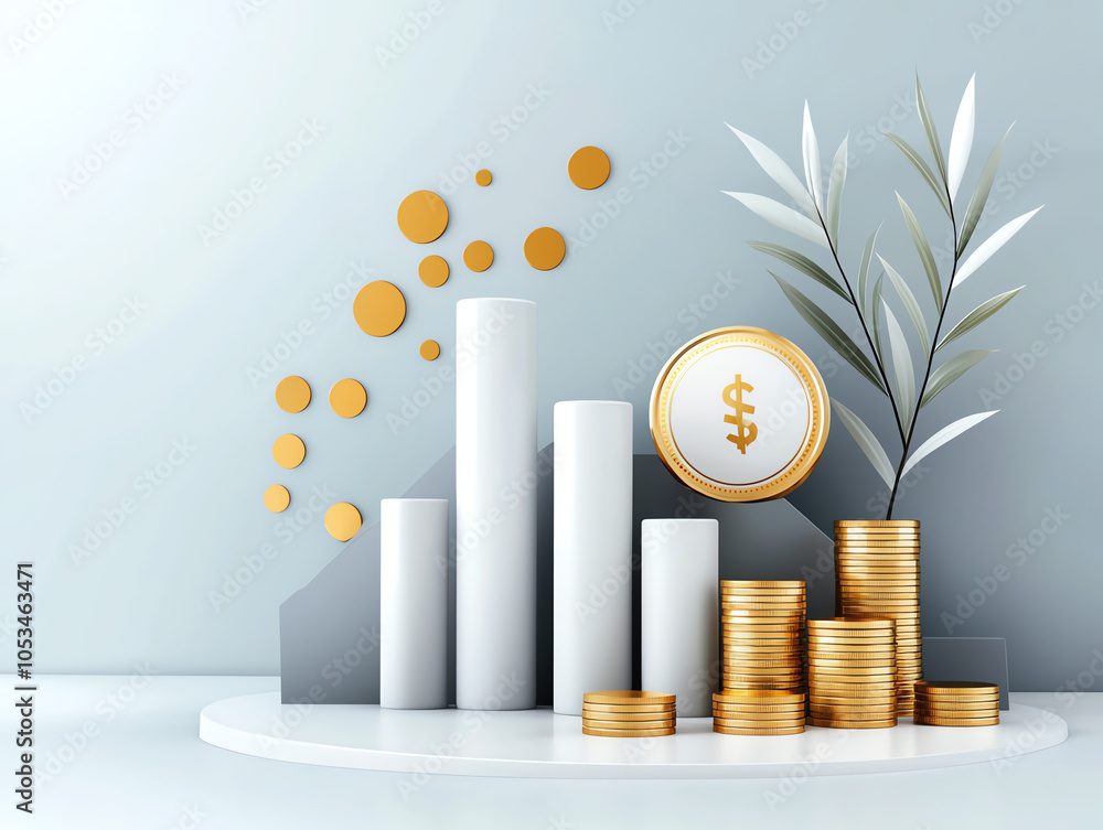 Exploring the role of gold coins and bars in modern finance a visual representation of wealth ...