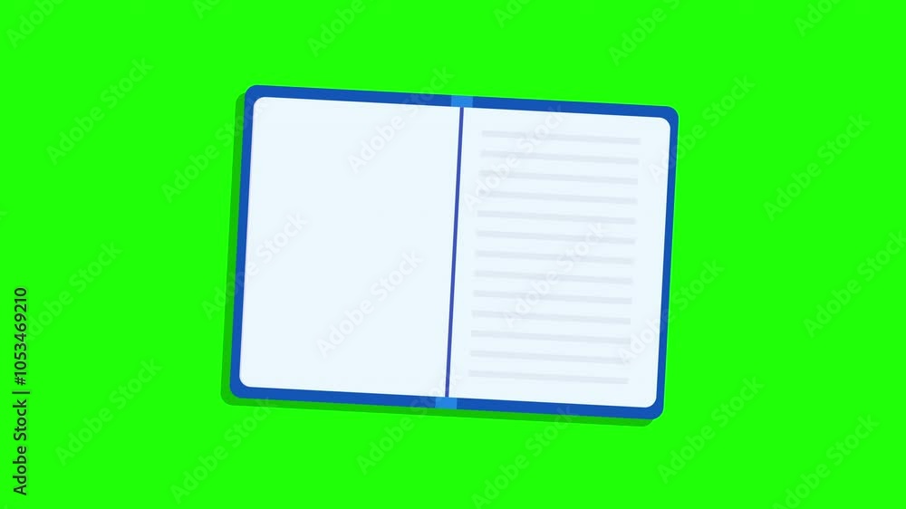Book opening green screen. Animated turning book. Open book cartoon ...
