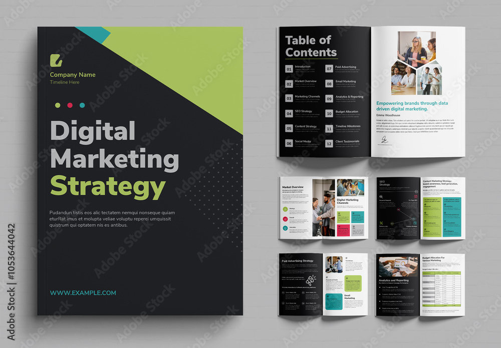 Digital Marketing Strategy Stock Template | Adobe Stock