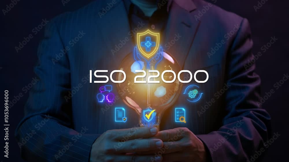 ISO 22000. International Organization for Standardization sign and ...
