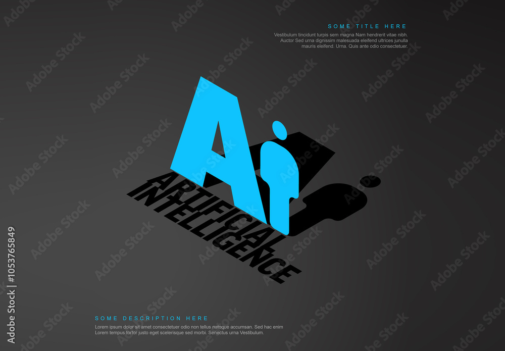 Ai artificial intelligence dark concept illustration social media ...