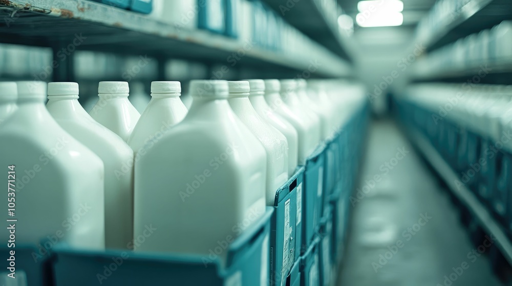 Spoiled and expired milk carton with bacteria multiplying and growing ...