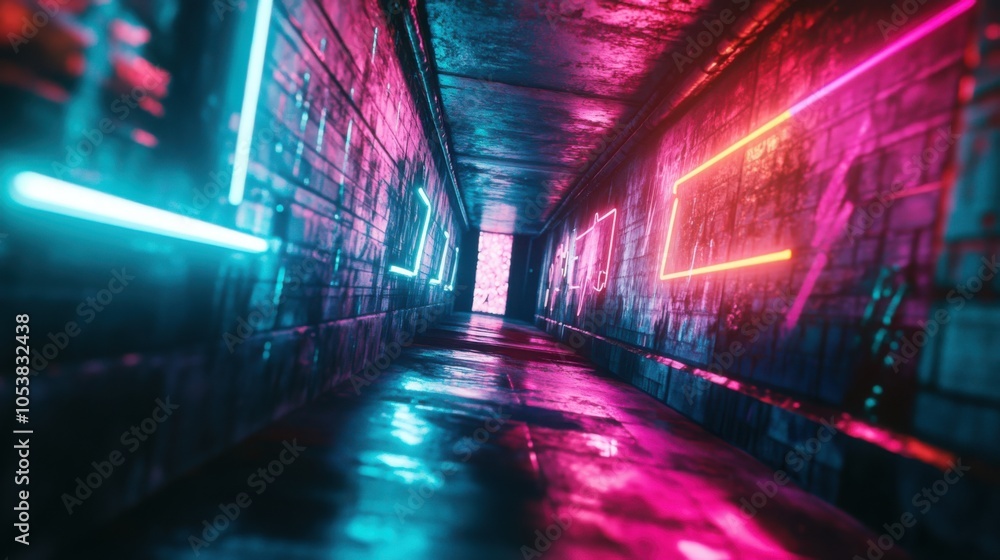 Zap effect with 1990s neon colors, bold abstract shapes, and graffiti ...