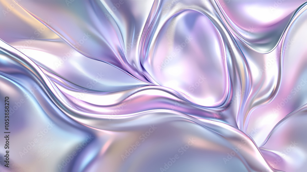 An abstract background depicting liquid metal with a chrome finish ...