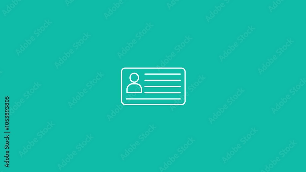 Identification card logo, national identity card icon, id card icon 4k ...