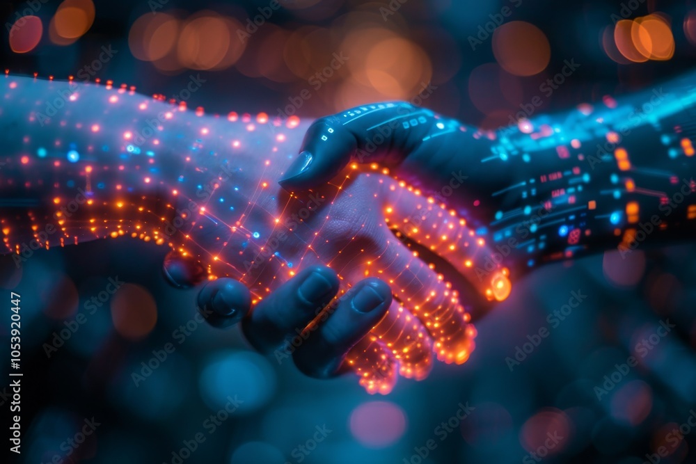 Client server handshake in digital futuristic virtual space ...